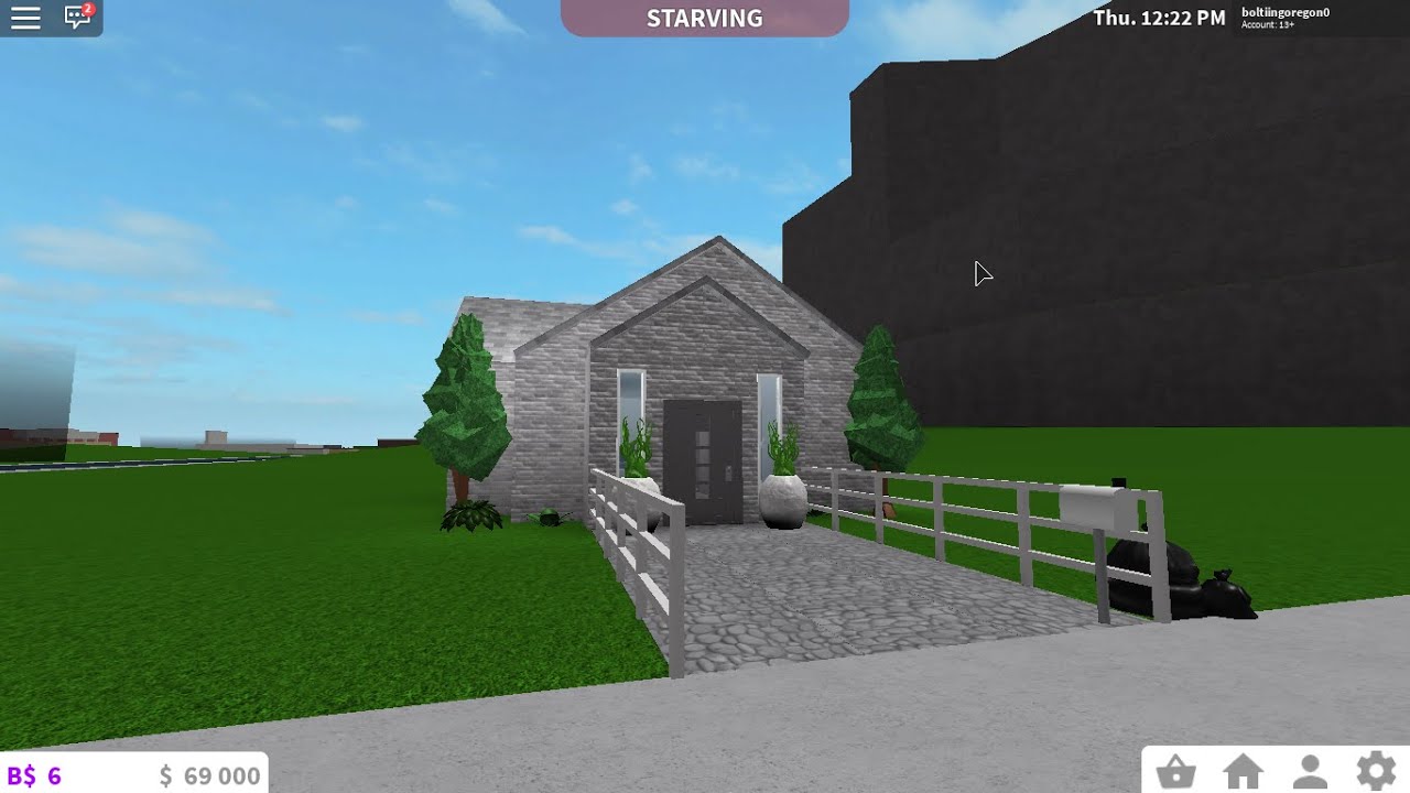 Bloxburg House Build / Basic Modern Starter House NO GAMEPASSES (11k ...