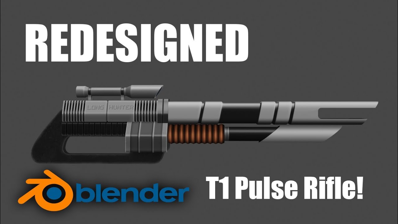 Turok: Pulse Rifle Redesigned in Blender - YouTube