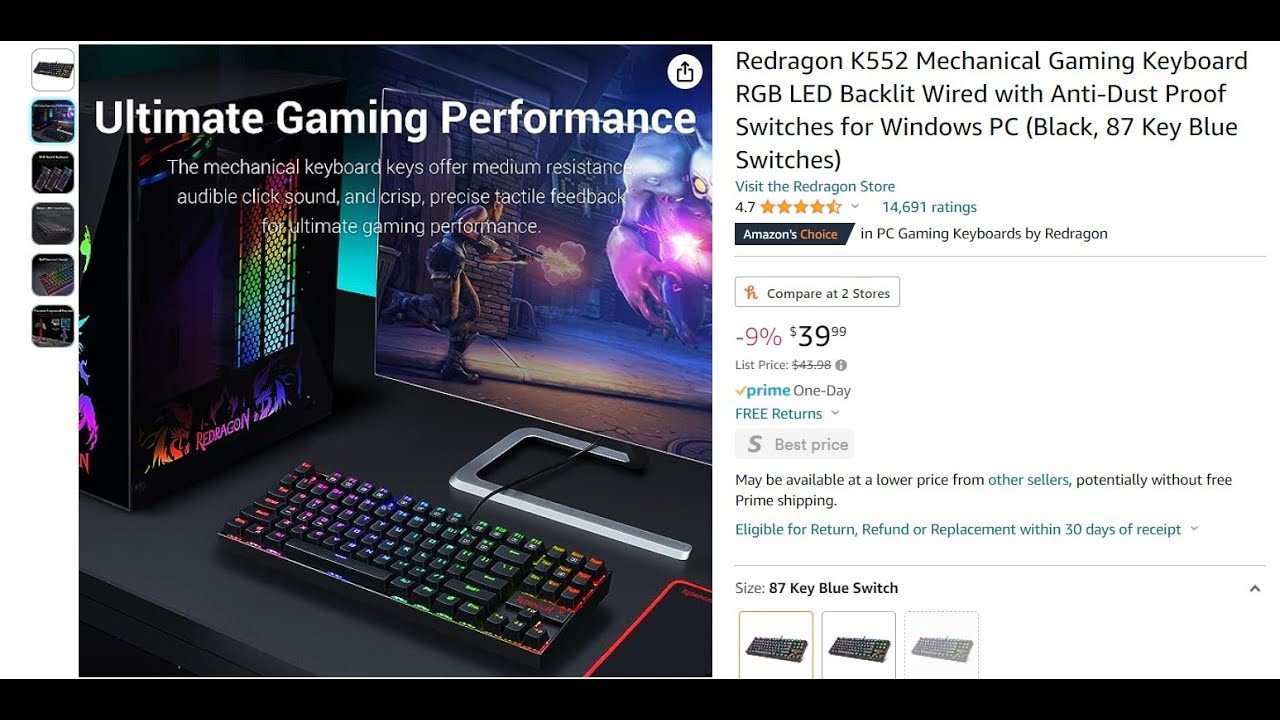 The Best Gaming Keyboard For Only $39! - Red Dragon Keyboard K552 ...