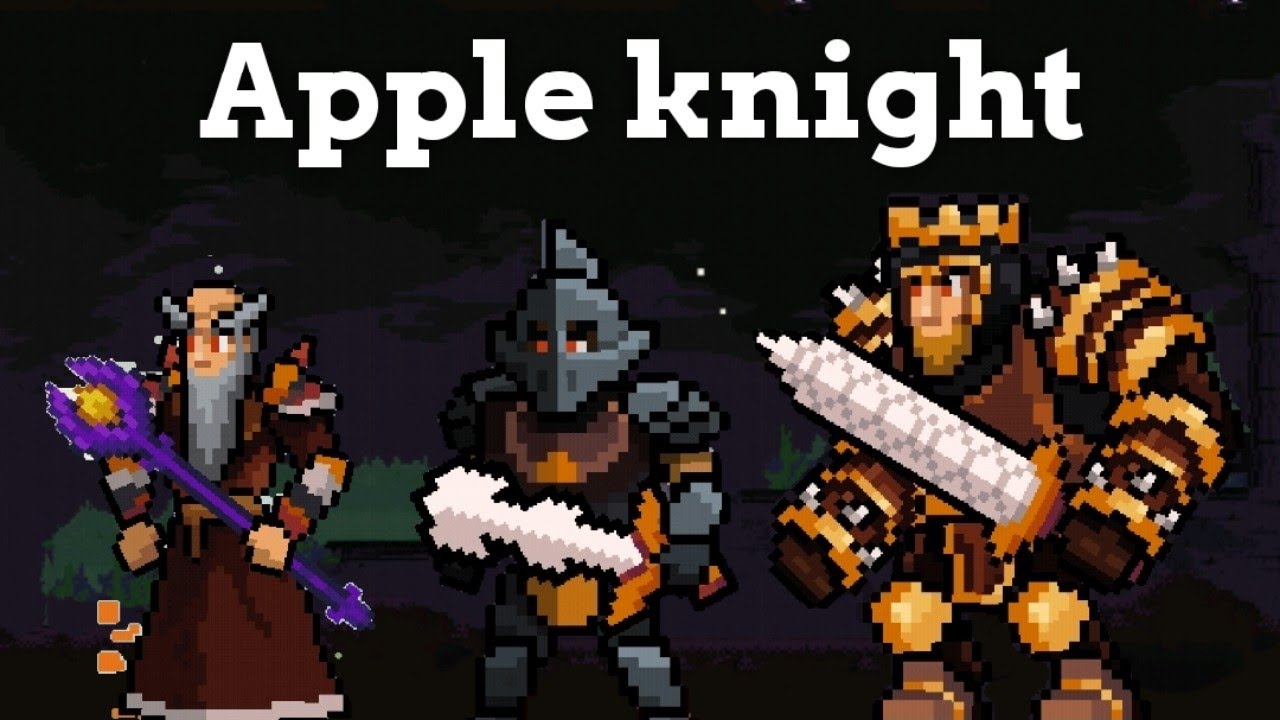 Apple knight || Defeating All The Three Bosses || World 1,2,3 Gameplay ...