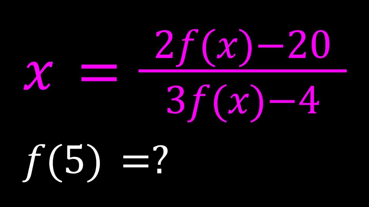 Evaluating A Rational Function for x=5 - YouTube