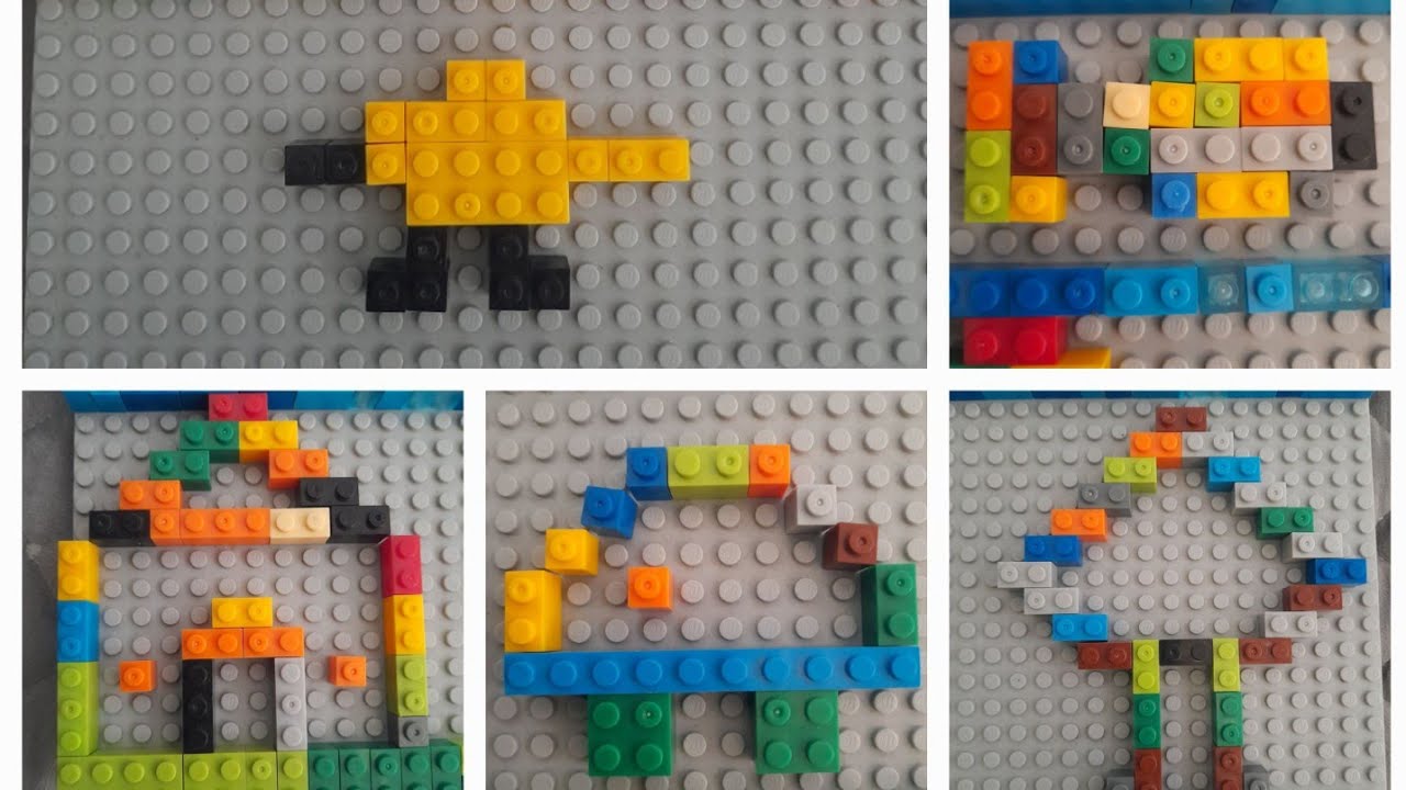 Creative LEGO Art: Fun Mosaic of Shapes and Patterns - YouTube