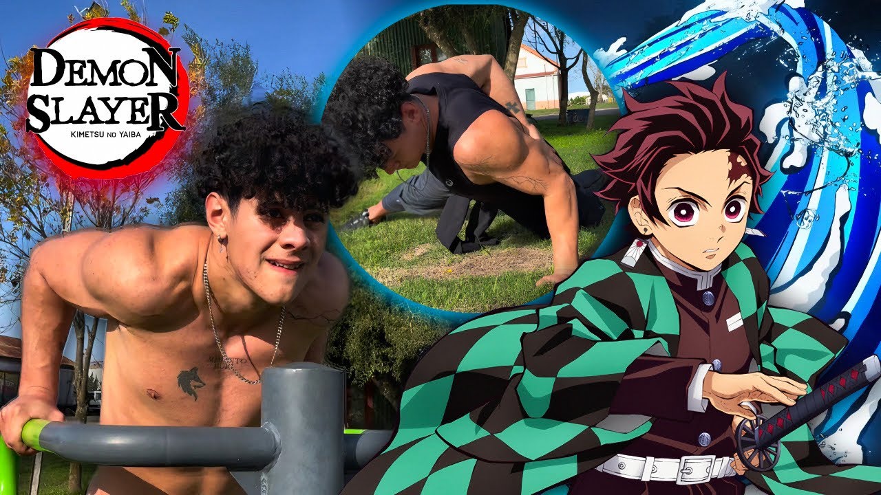 TANJIRO me ENTRENA por un DIA - Rutina Completa - YouTube
