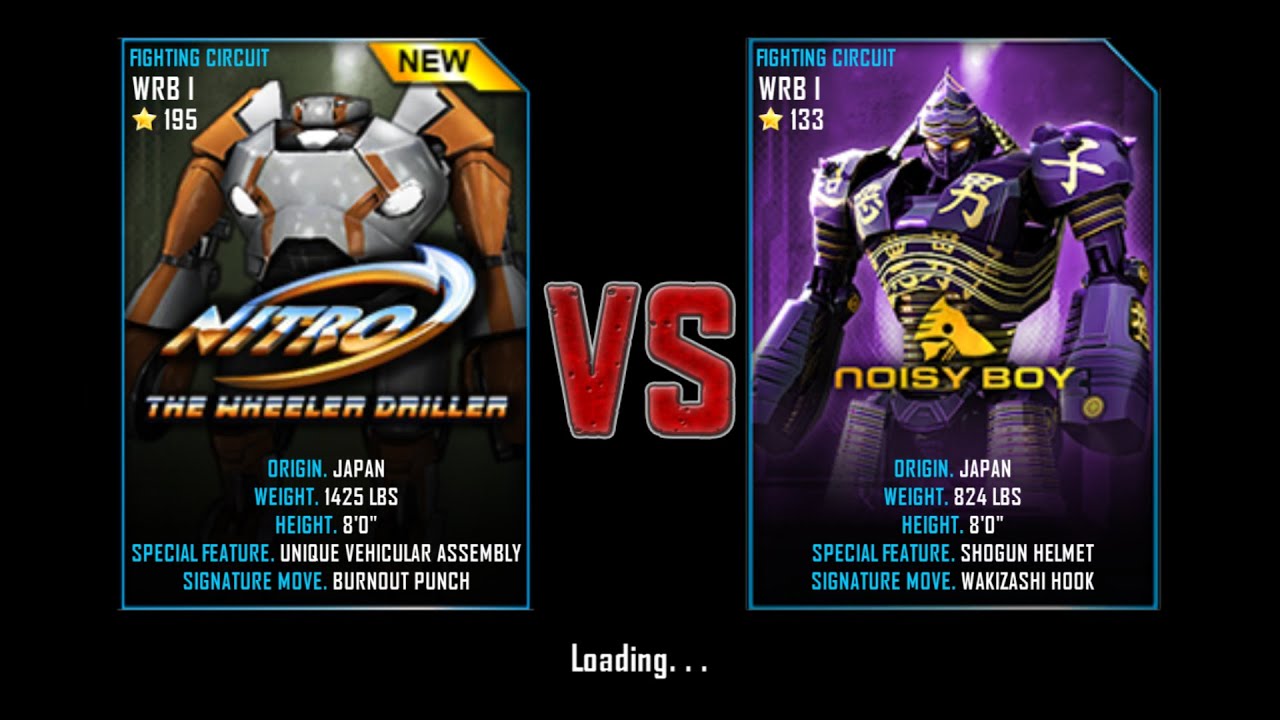 Real Steel WRB Championship Nitro VS Noisy Boy NEW ROBOT UPDATE - YouTube