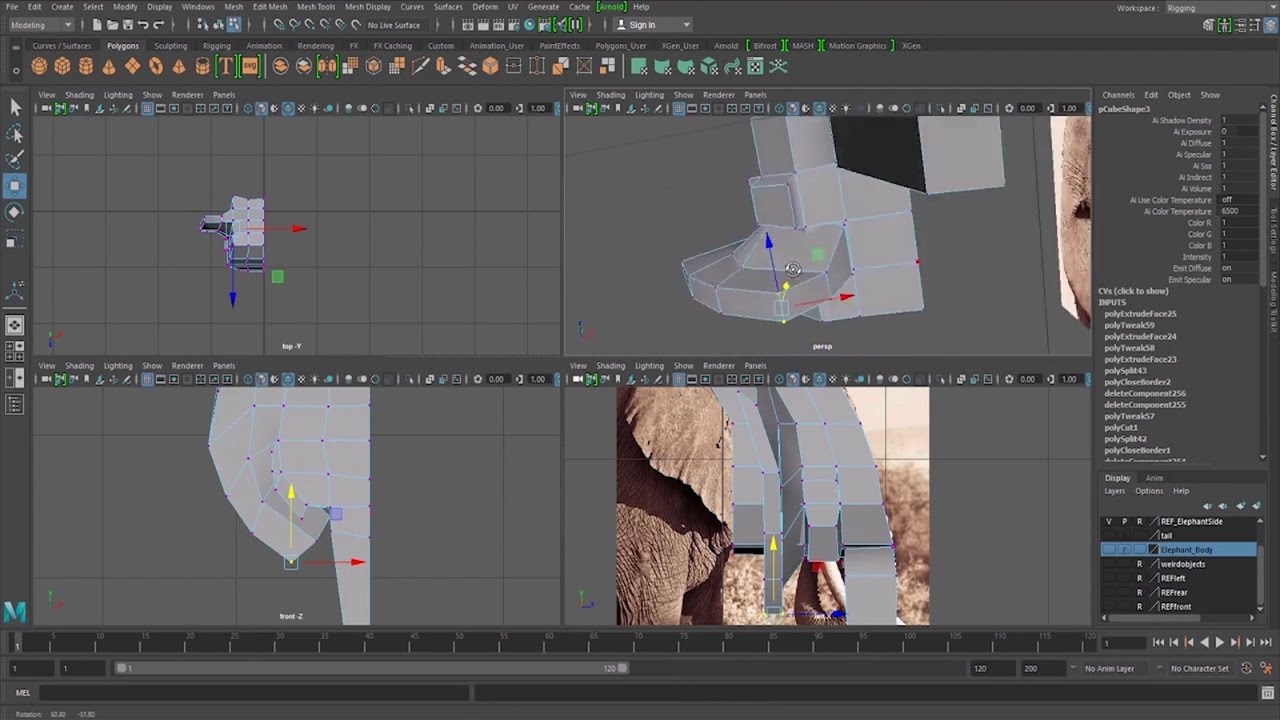 Building An Anthropomorphic 3D Elephant (Low Poly/Maya) - YouTube