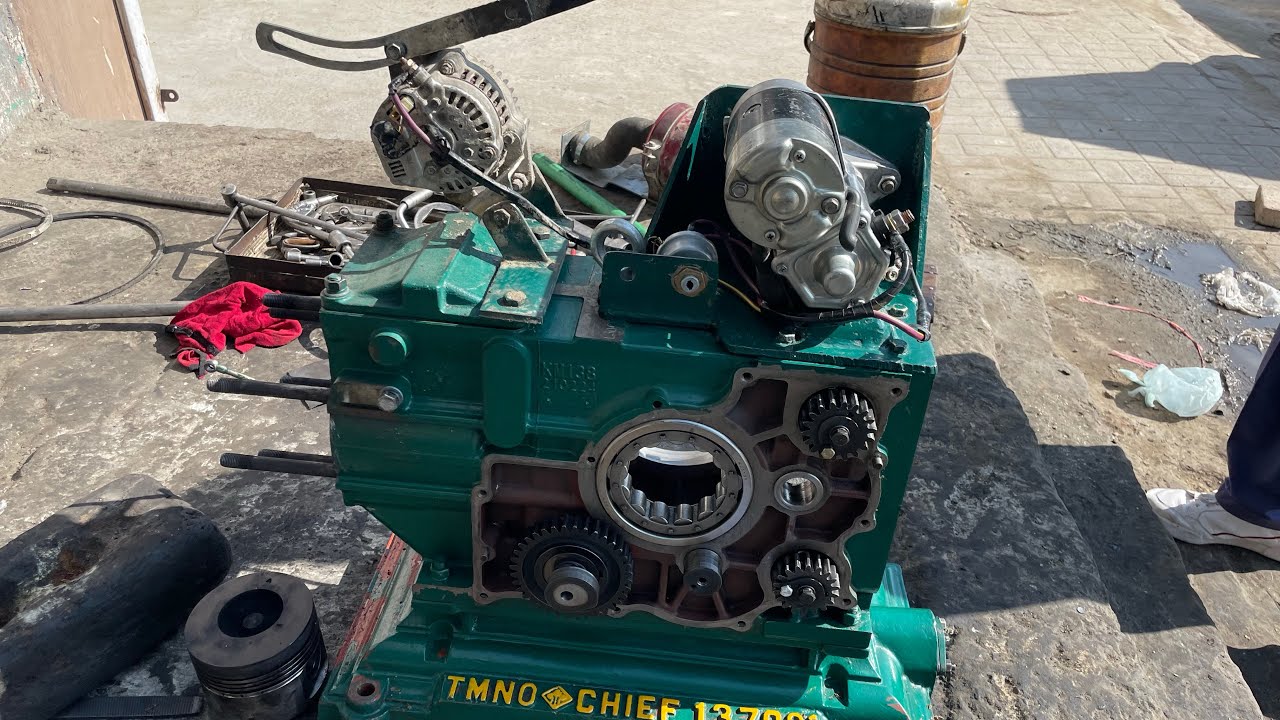 The process of opening and connecting the Diesel Peter engine and ...