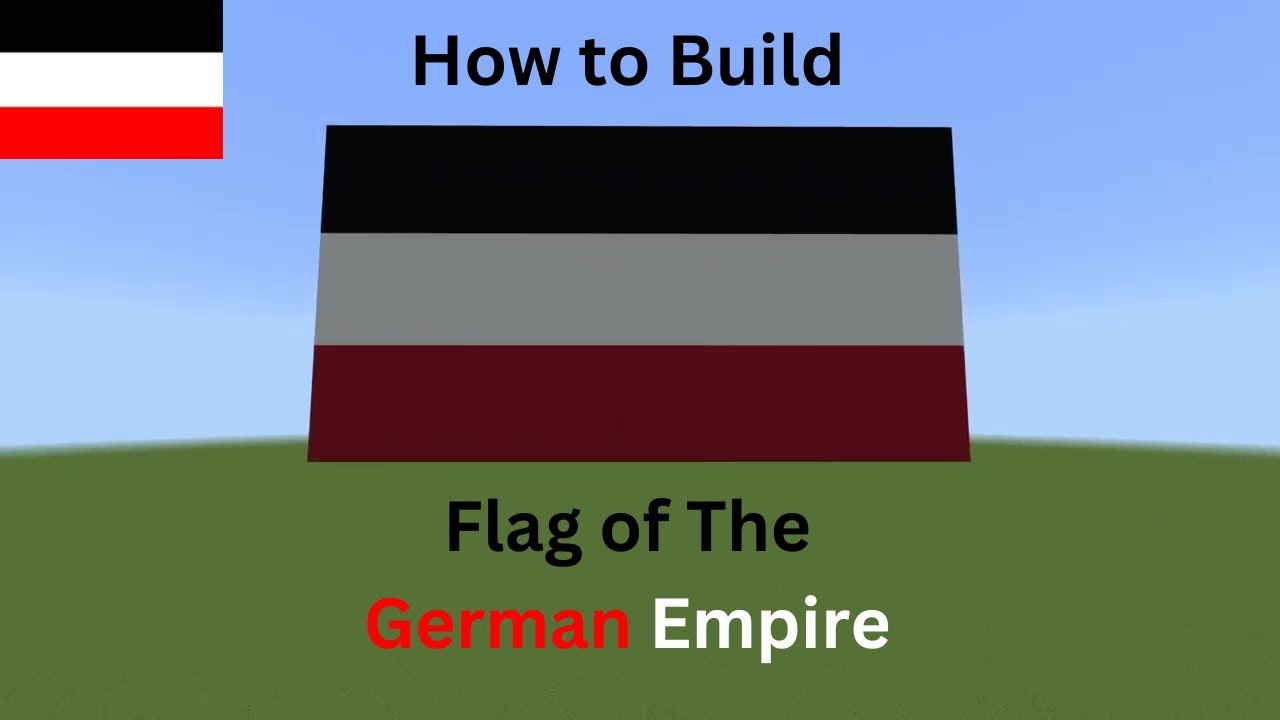 How to build the flag of German Empire in Minecraft - YouTube