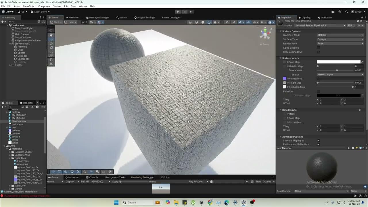 unity urp custom shader graph with real height/bump/displacement map ...
