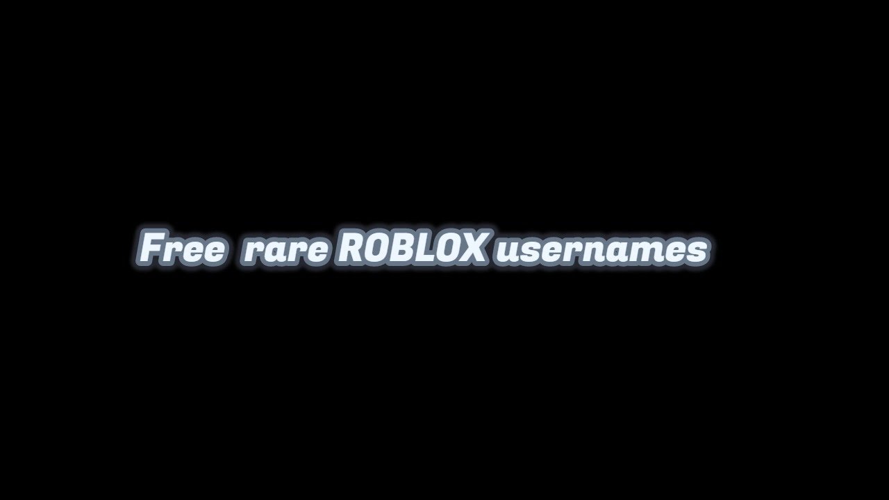 ROBLOX, giving rare names out for free! - YouTube