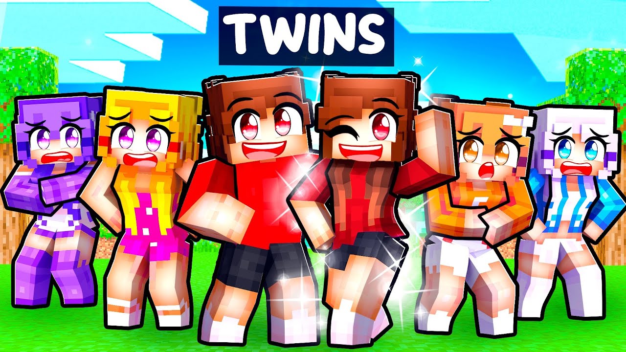 My Twin Sister Meets MY CRAZY FAN GIRLS In Minecraft... - YouTube