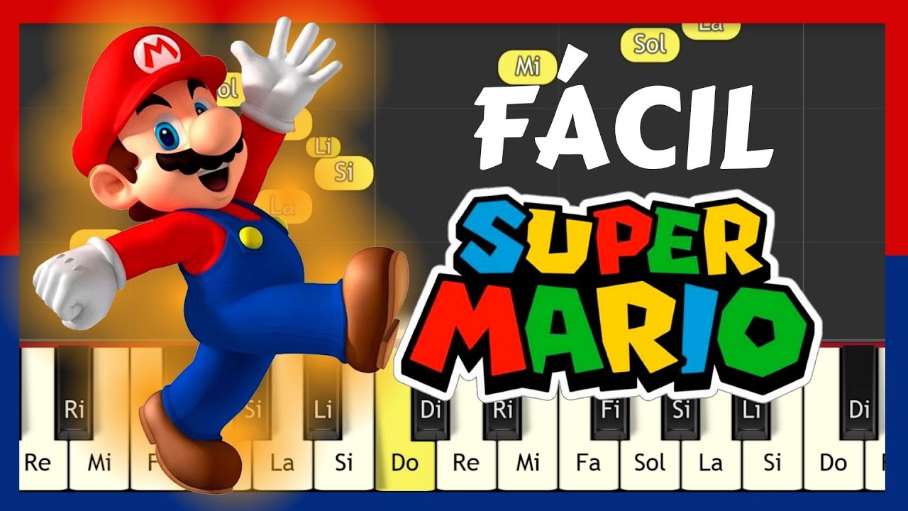 SUPER MARIO BROS - TUTORIAL PIANO FÁCIL - EASY PIANO TUTORIAL - YouTube