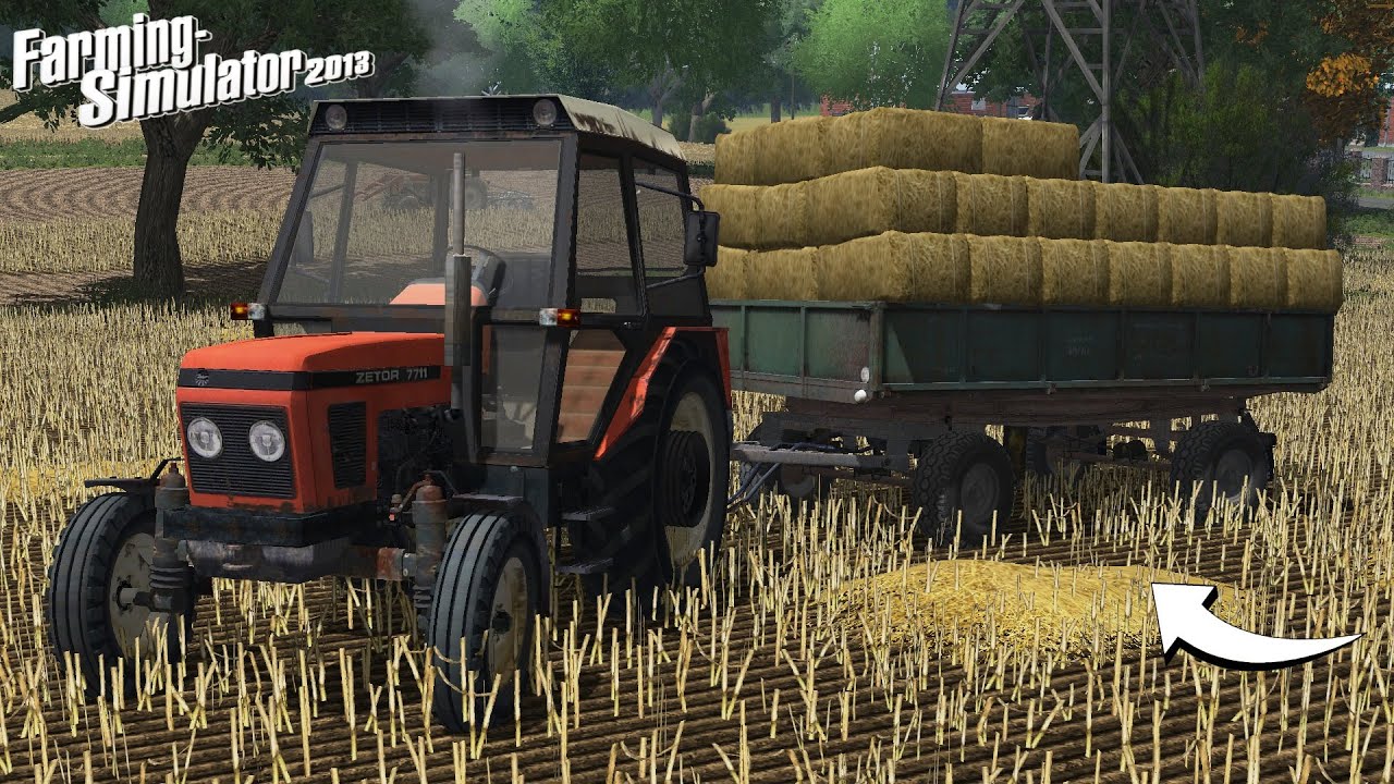 Zbieranie Kostek Słomy na Polu MOD WIDEŁ - Farming Simulator 13 FS13 ...