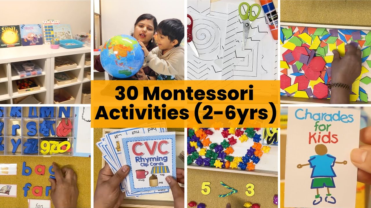 Montessori Preschool Activities For (2- 6)yrs Old | Montessori Shelf ...