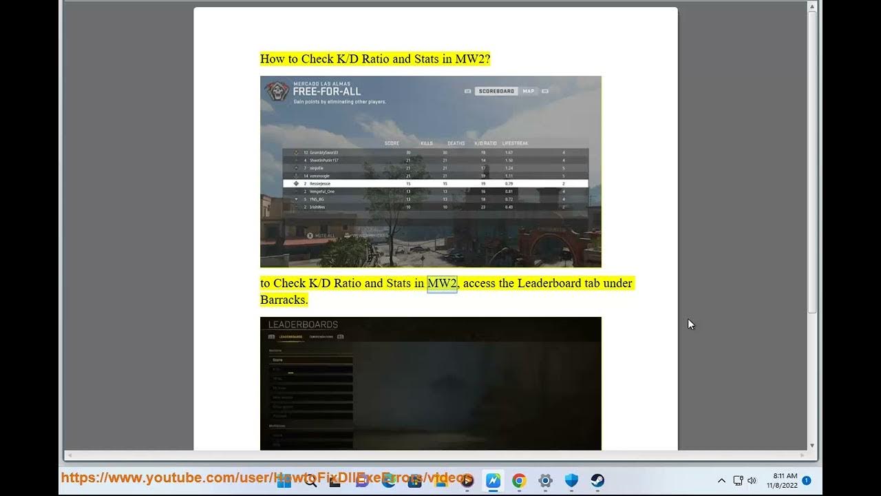 Check K/D Ratio & Stats in MW2 - YouTube