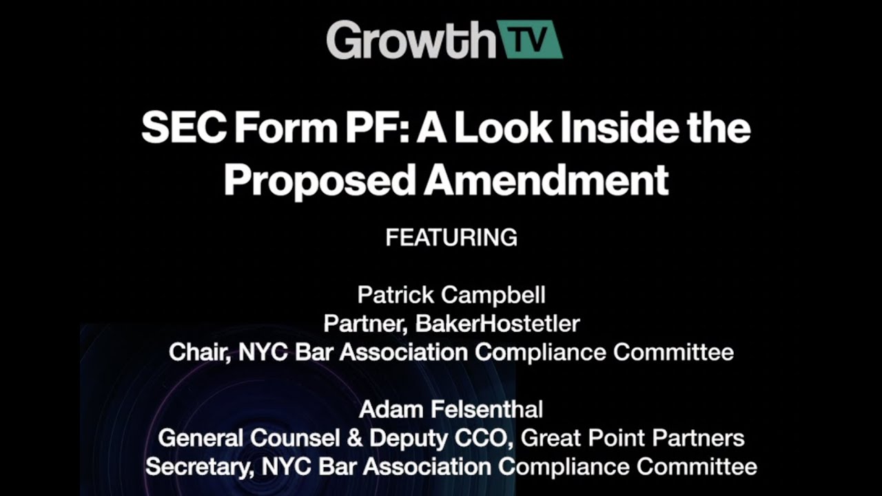 SEC Form PF: A Look Inside the Proposed Amendment | MMG GrowthTV - YouTube