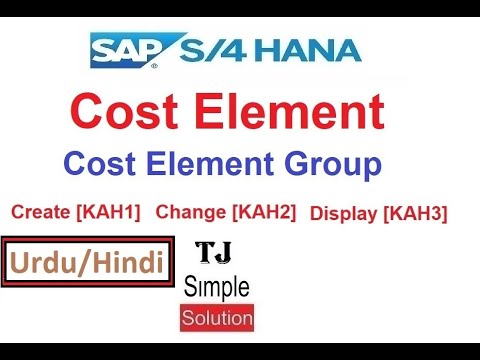SAP-CO-CE-01- Create Cost Element Group in SAP S/4HANA [KAH1] [KAH2 ...