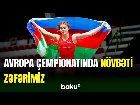 Qadın güləşçimiz Günay Qurbanova U-23 qitə çempionatında qalib gəlib