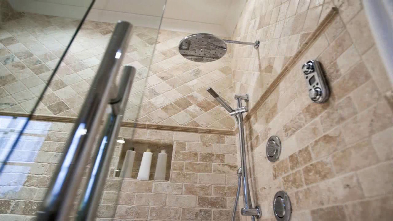 Bathroom Tile Waterfall Designs - YouTube