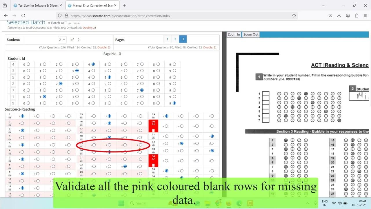 ACT Bubble sheet Grading - YouTube