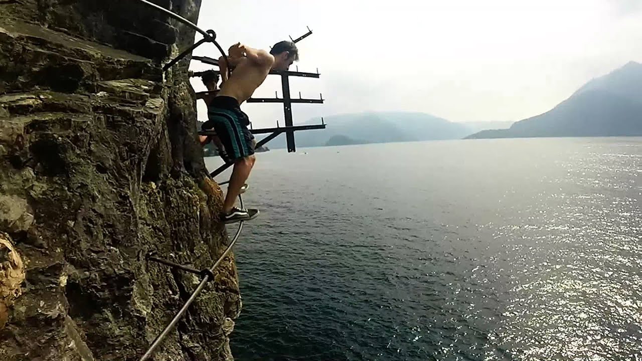 GoPro Cliff Jumping [ Varenna , Italia 2014] - YouTube
