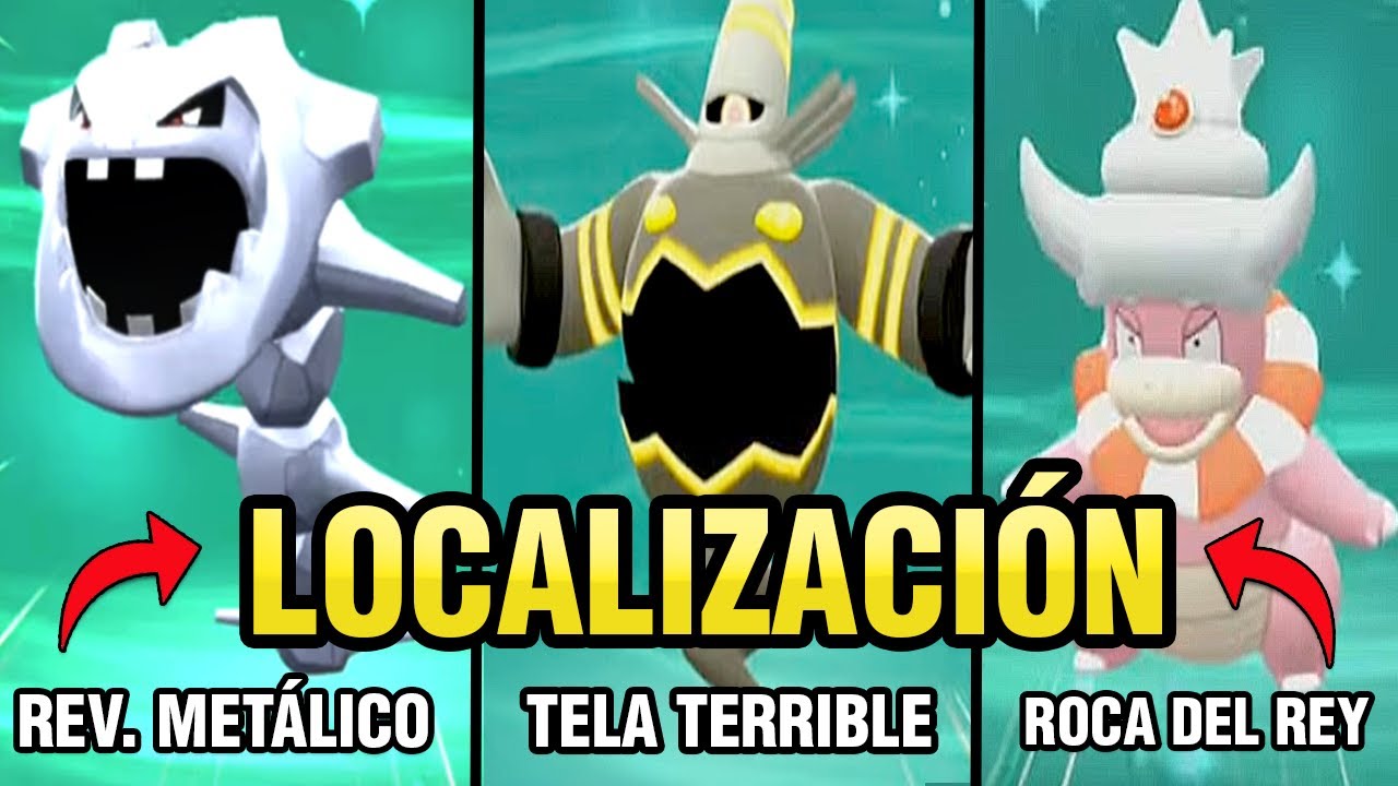 Donde Encontrar REV. METÁLICO, TELA TERRIBLE y ROCA DEL REY en Pokémon ...