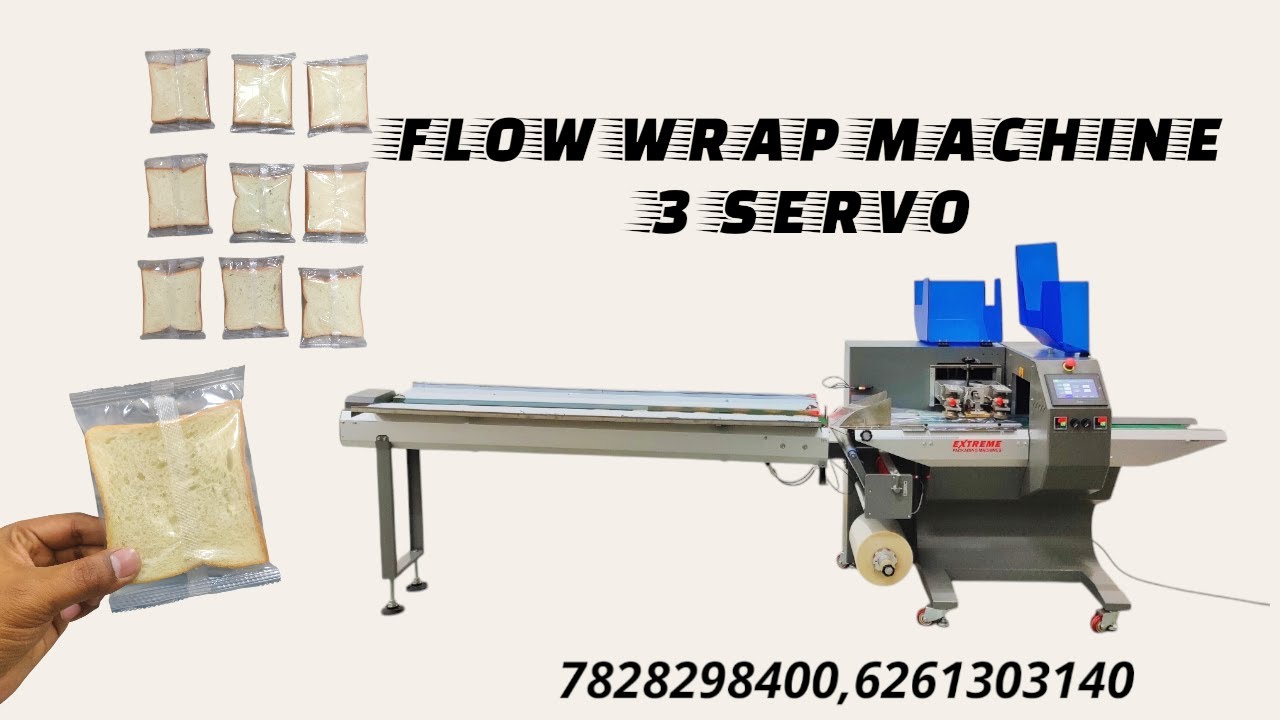 Flow Wrap Machine !! Bread Packaging Machine - YouTube