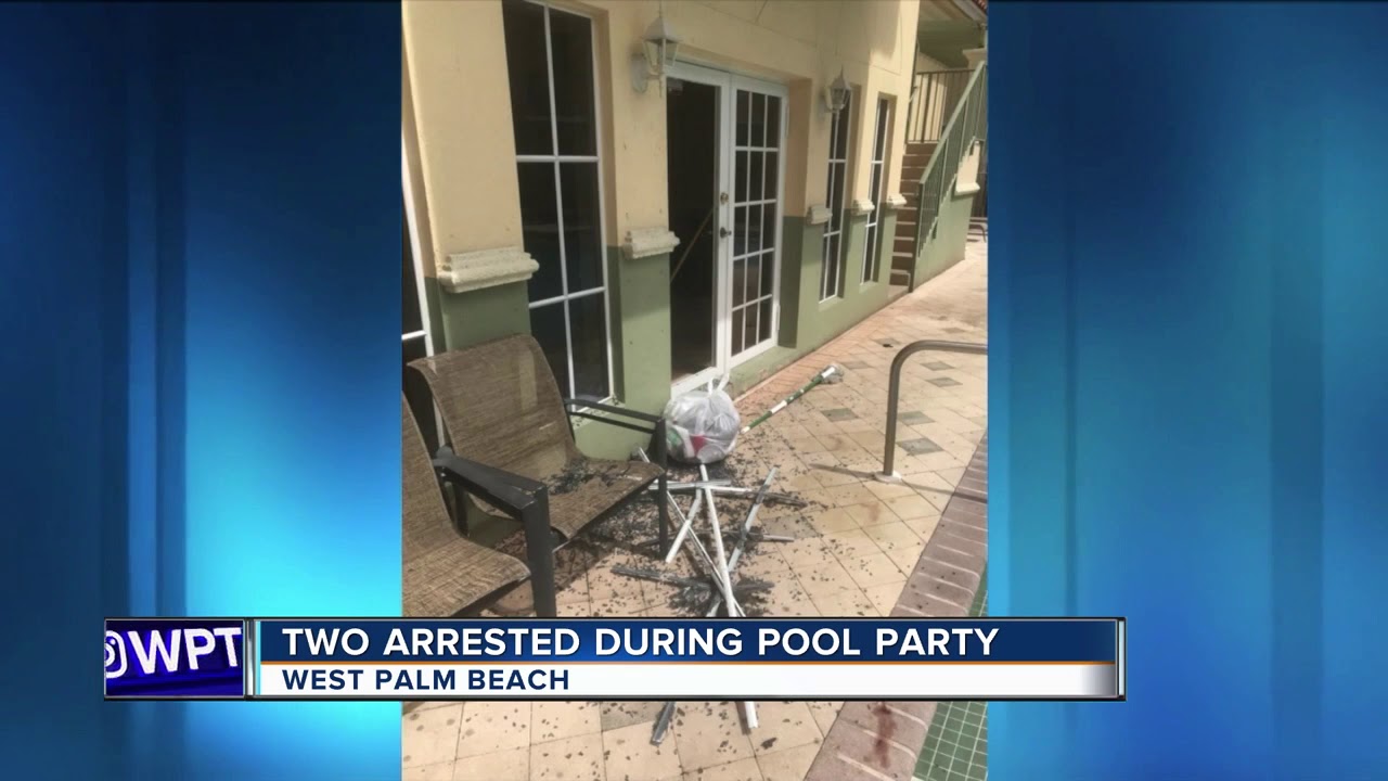 Man and woman arrested after violently crashing pool party in West Palm ...