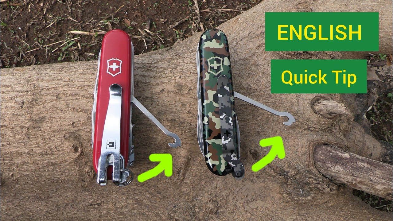 How to open Victorinox parcel hook with a pocket clip attached(EN ...