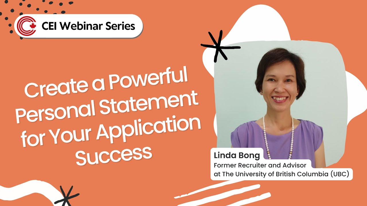 CEI Webinar Series - Create a Powerful Personal Statement for Your ...