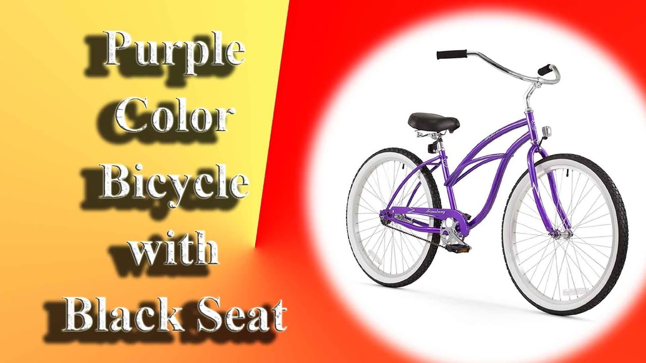 Purple Color Bicycle with Black Seat | Firmstrong Urban Lady Beach ...