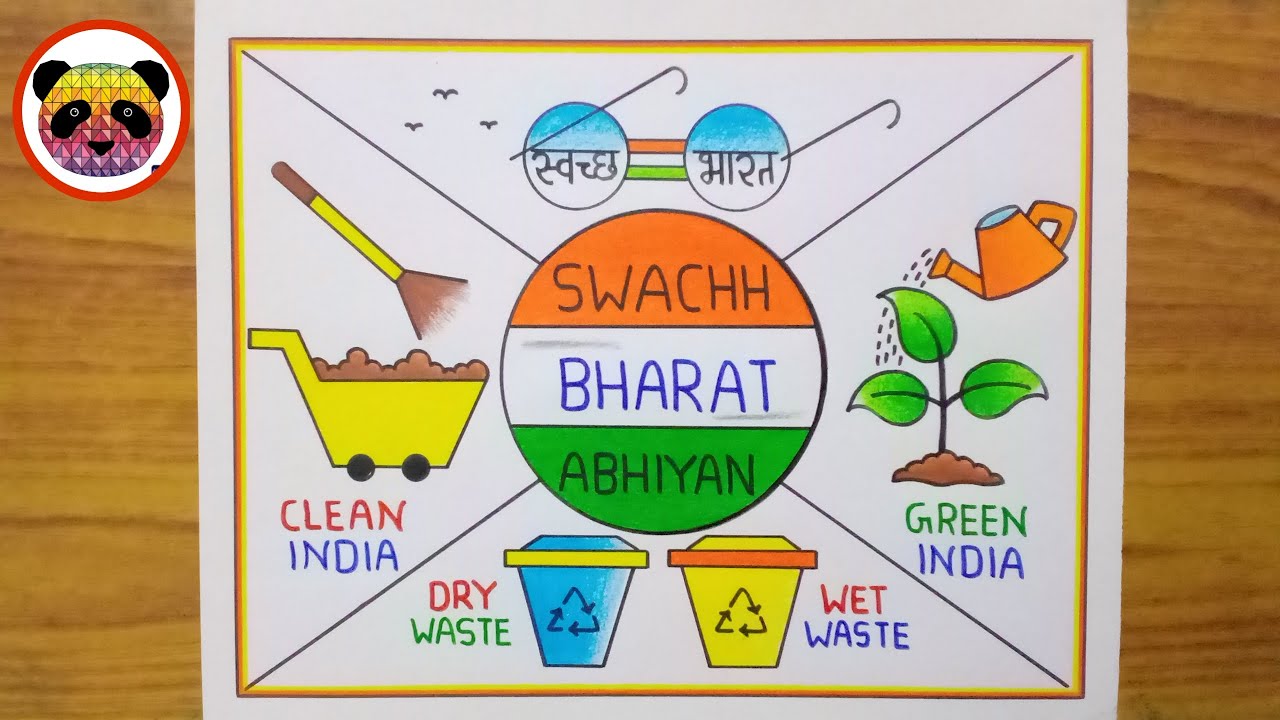 Swachh Bharat Abhiyan Poster Drawing / Clean India Green India Poster ...