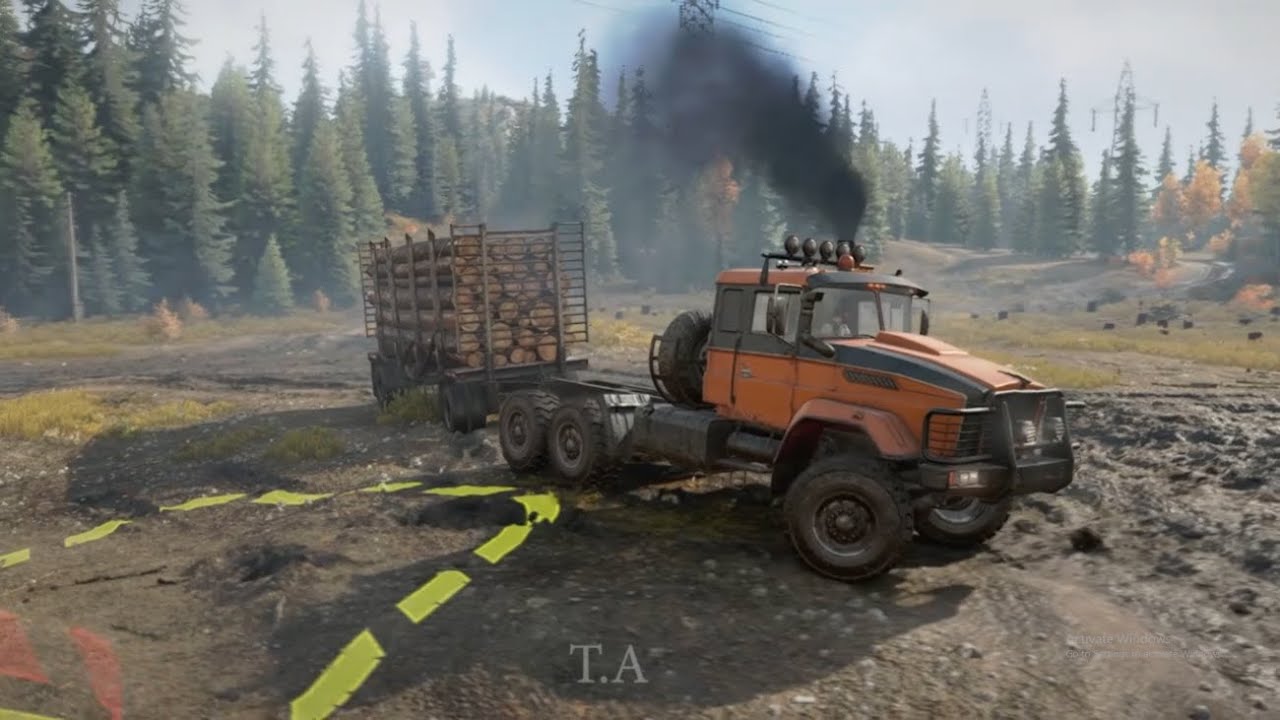 truck besar tiba tiba terjebak kayu #bigtruck - YouTube