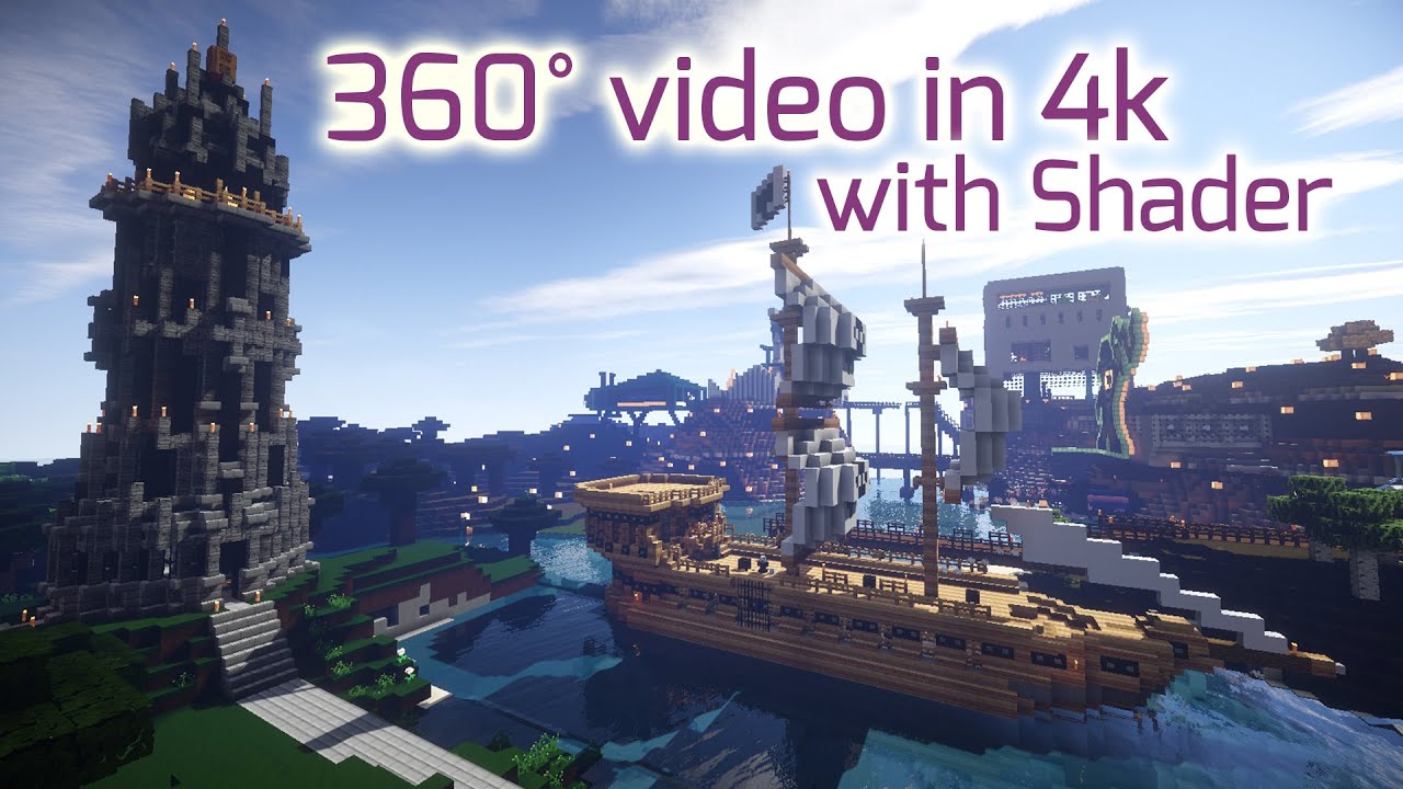 360° Video 4K - Shaders 2 : Minecraft Medieval Overview - YouTube