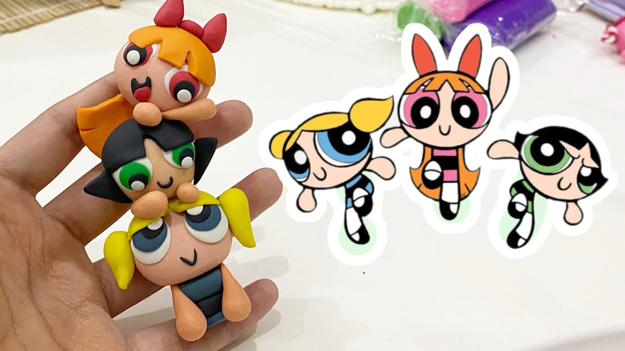 How To Make POWERPUFF GIRLS Using CLAY - YouTube