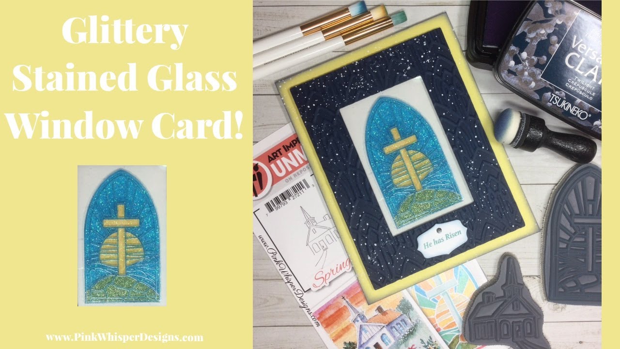 Glittery Stained Glass Window Card! - YouTube