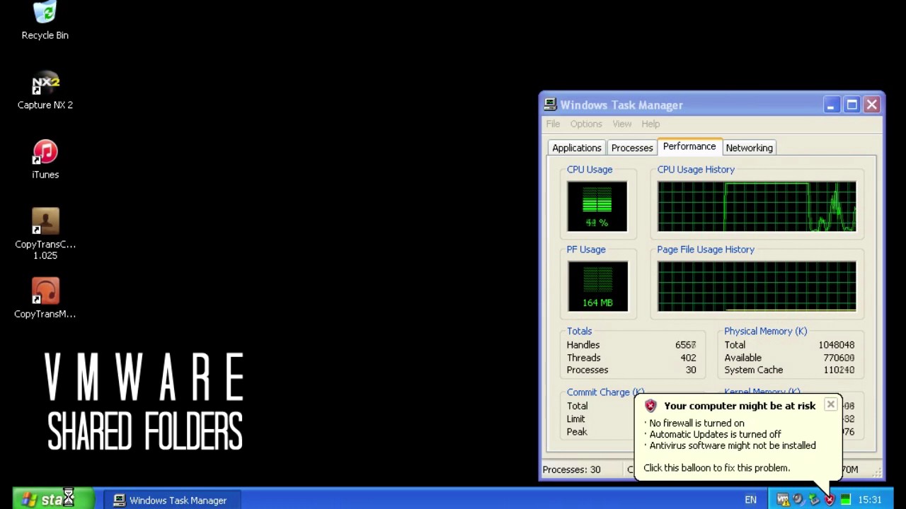 VMware with WinXP guest on Netbook - YouTube