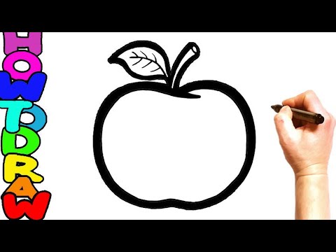 How to Draw an Apple | Apple Drawing Step by Step | Easy Apple Drawing ...