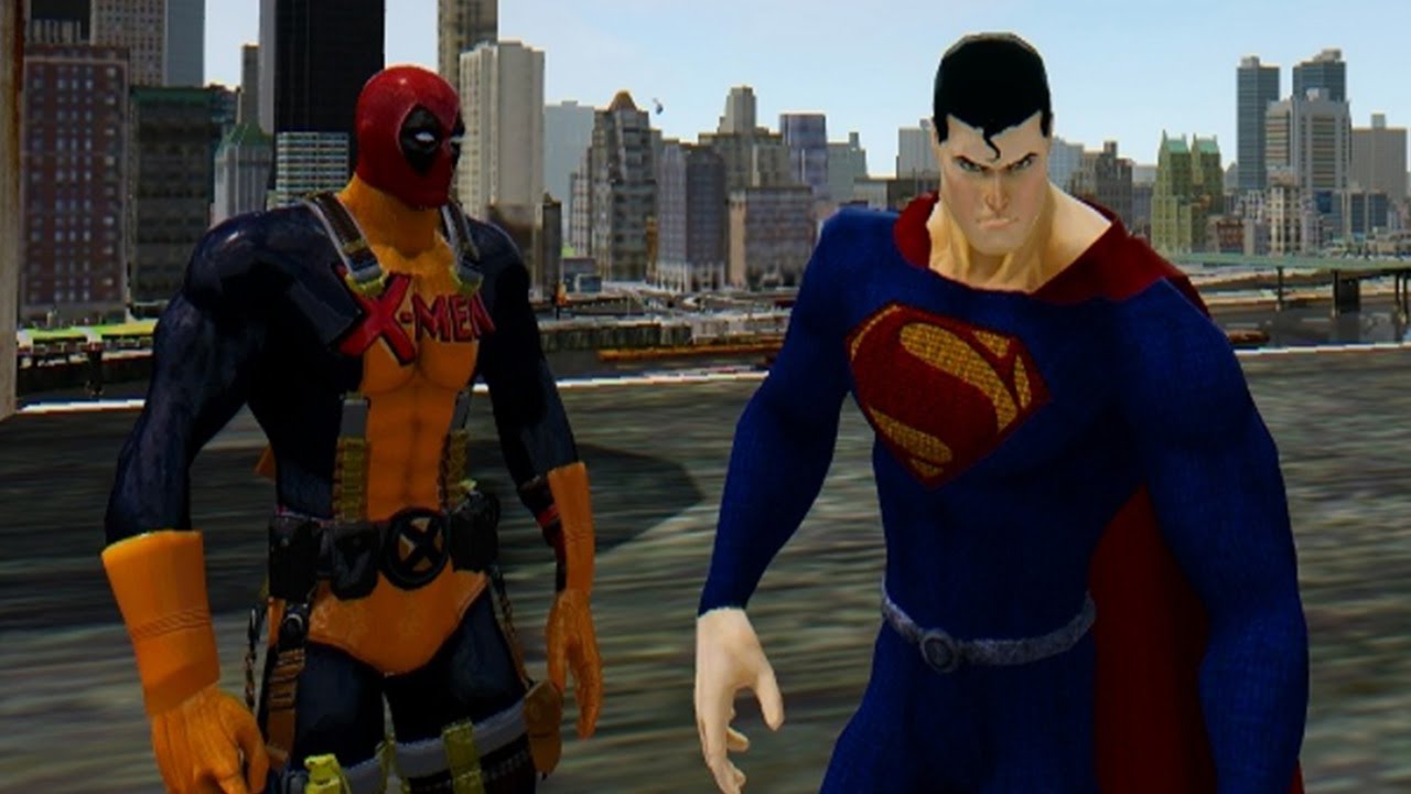 X-Men Costume Deadpool vs Man of Steel - YouTube