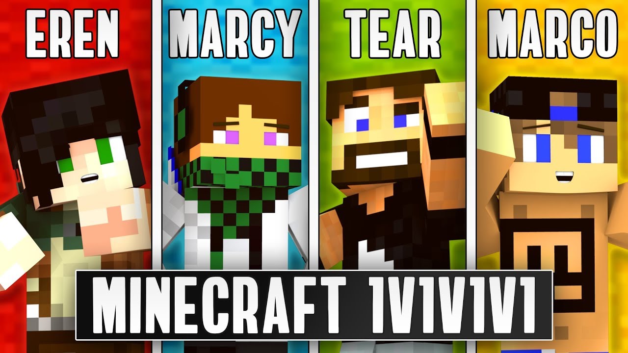 MINECRAFT 1v1v1v1 CHALLENGE! [ITA] w/ErenBlaze, Marcy & TheMark - YouTube