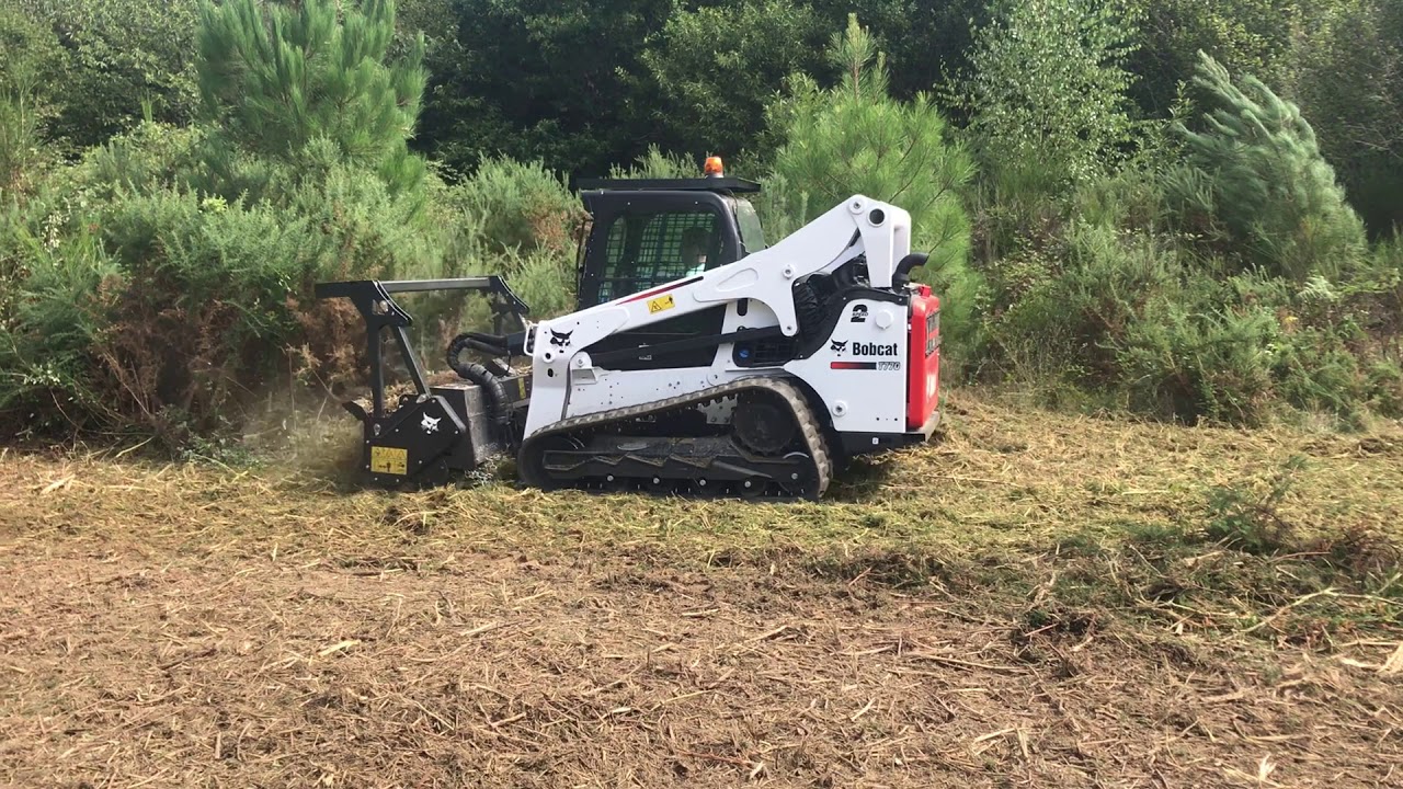 nettoyage ,défrichage, broyage souches ect - YouTube