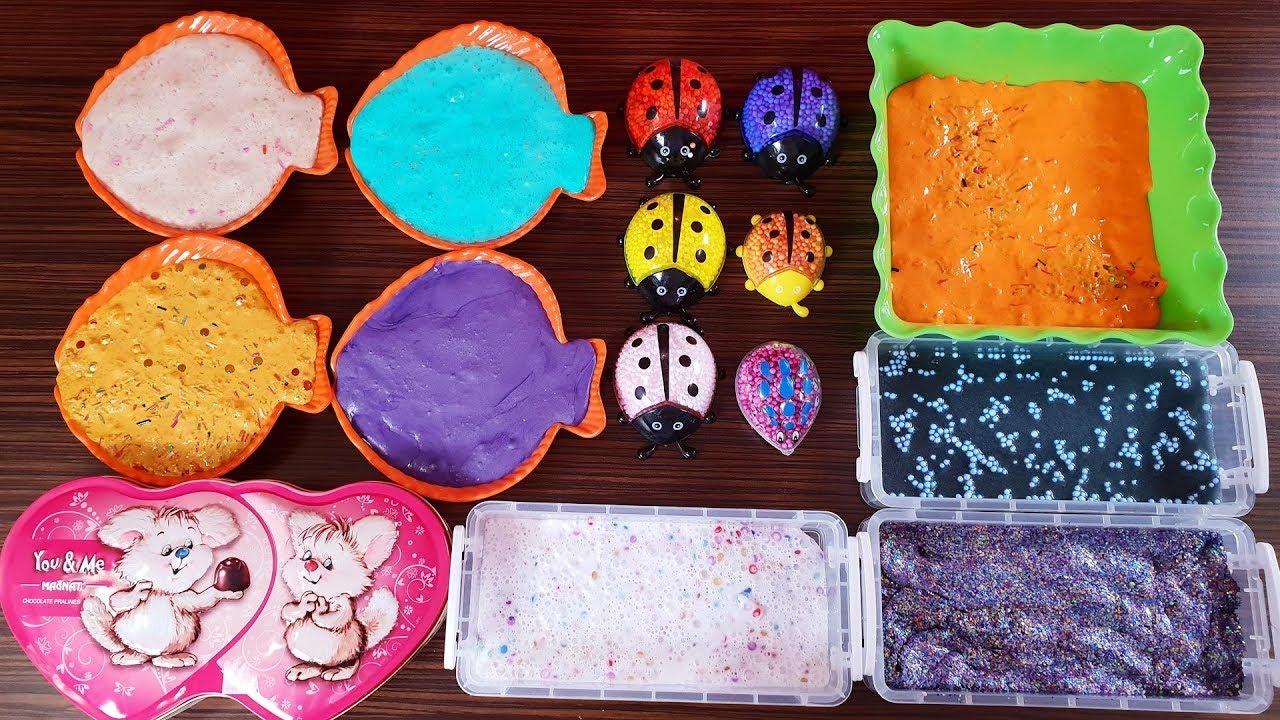 Smoothie Slime - Melange Slime Vieux Avec Perles de polystyrène | Slime ...