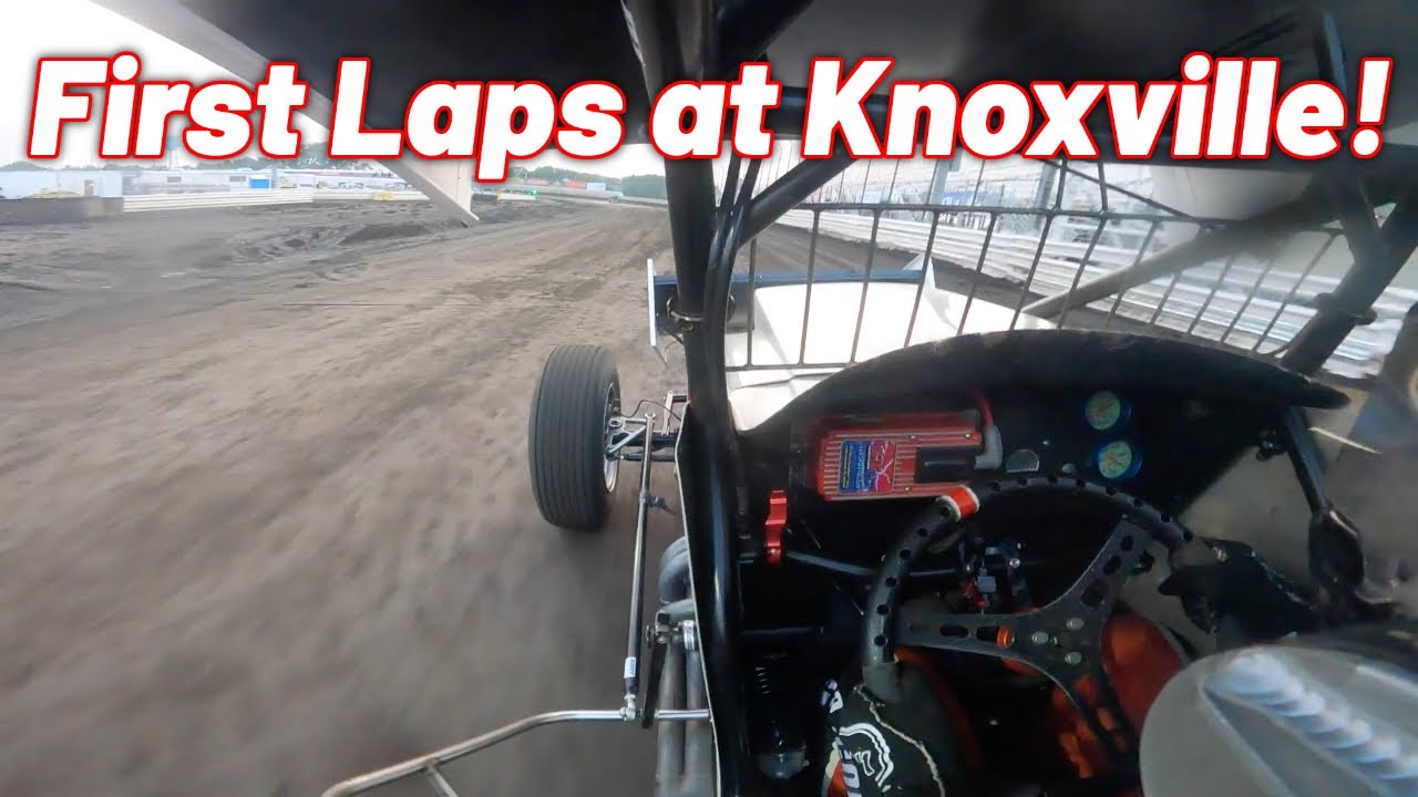 Tanner Holmes FIRST LAPS at Knoxville Raceway! (410 Sprint Car) - YouTube