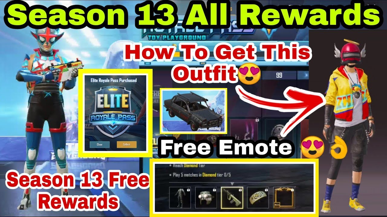 Pubg Mobile Season 13 All Free Rewards | 1-100 Rp Rewards | Season 12 ...