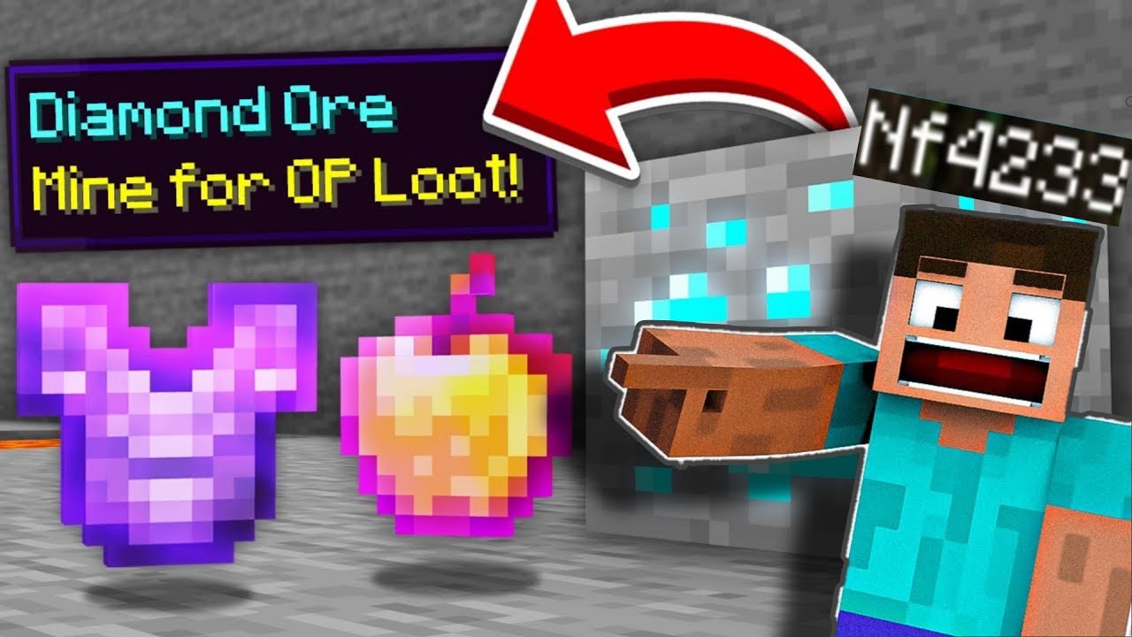 Minecraft, But Ore Drop Op Item!! - YouTube