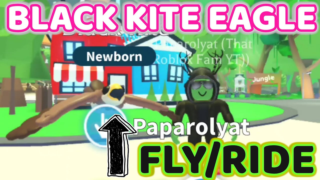 Black Kite Eagle FLY RIDE PET In Adopt Me Urban Egg Update ! - YouTube