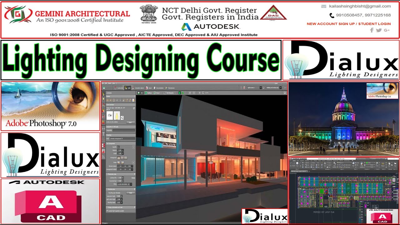 Learn Lighting Designing Course in Dialux Evo 13 (Gemini Architectural ...