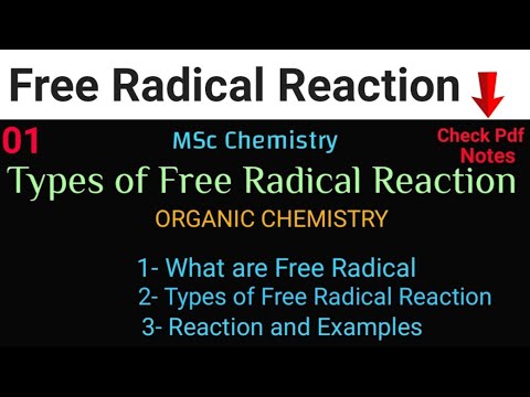 Types of Free Radical Reaction #detailed Explanation •MSc ORGANIC ...