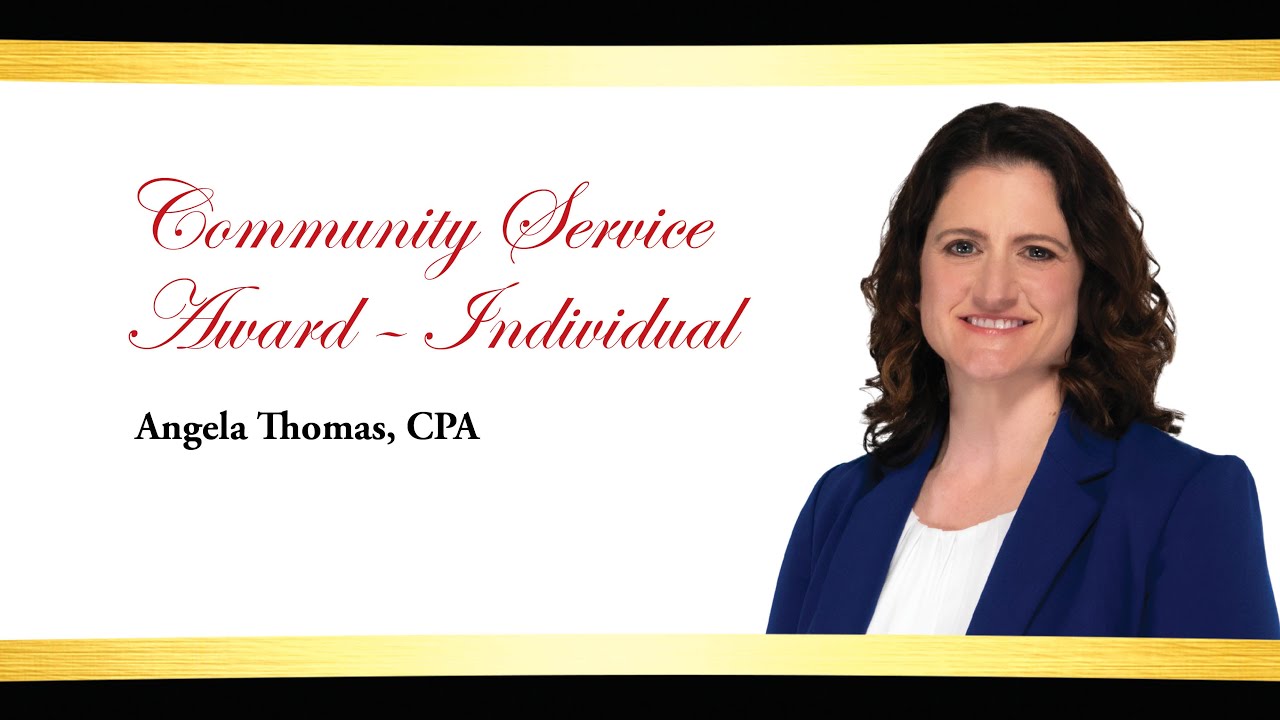 Angela Thomas, CPA, receives 2024 Community Service Excellence Award ...