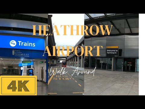 Walk Around Heathrow Airport Terminal 4 Departure And Arrivals | LHR T4 ...