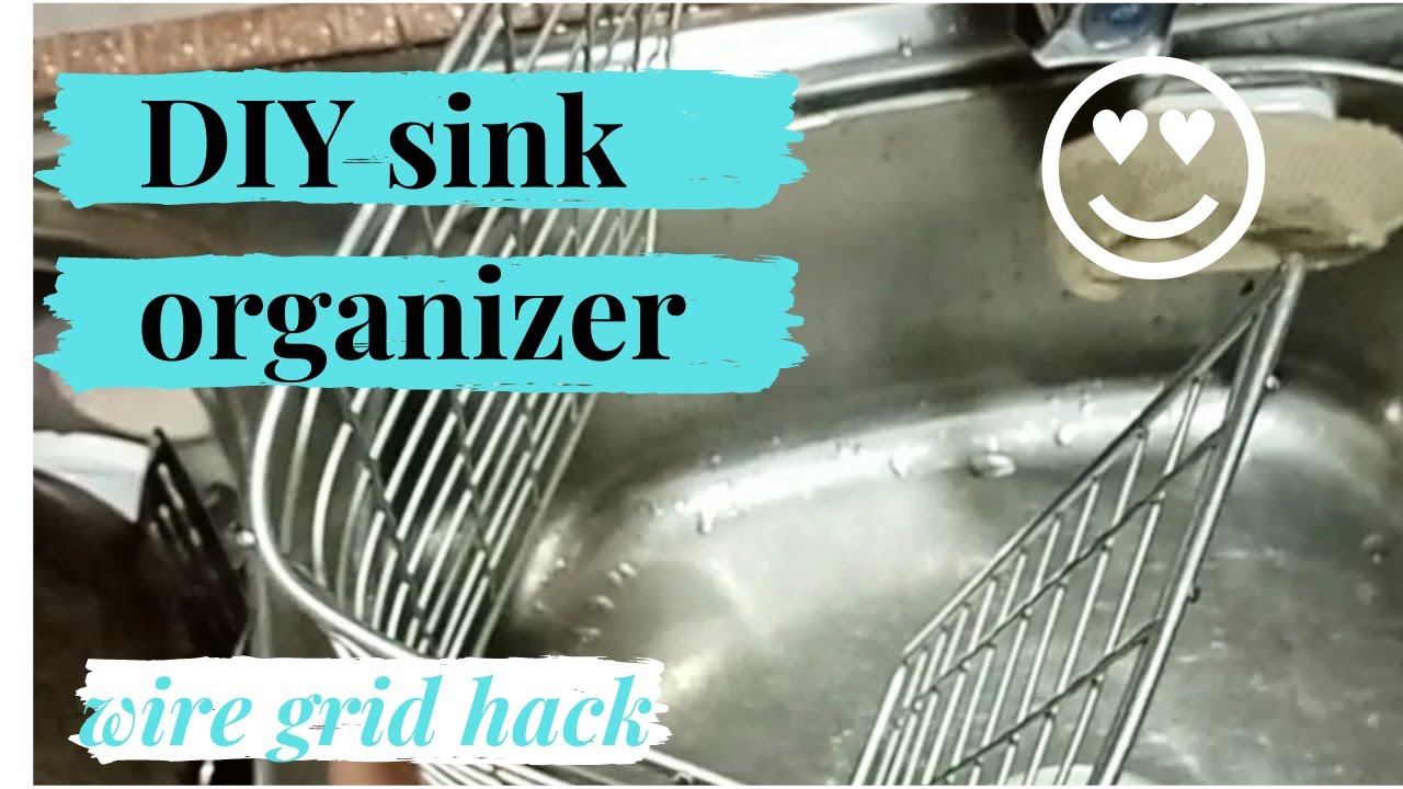 DIY sink organizer guna wire grid diy Rak sinki - YouTube
